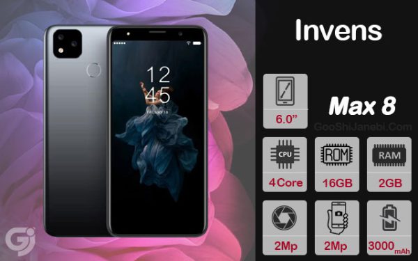 گوشی موبایل Invens مدل Max 8 دو سیم کارت | گوشی جانبی