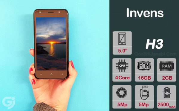 گوشی موبایل Invens مدل H3 دو سیم کارت | گوشی جانبی